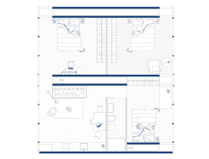 Design and draw 2d architectural floor plans, sections and elevations by Olgabarbulat | Fiverr