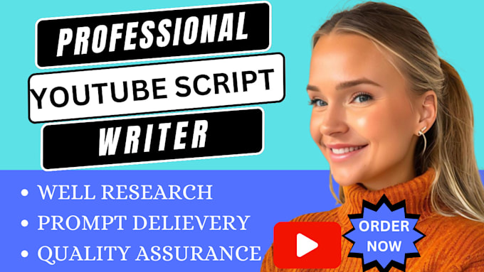 Be Youtube Script Writer Do Video Script Writing Script Writing Top 10 Video By Evelyn Anna07