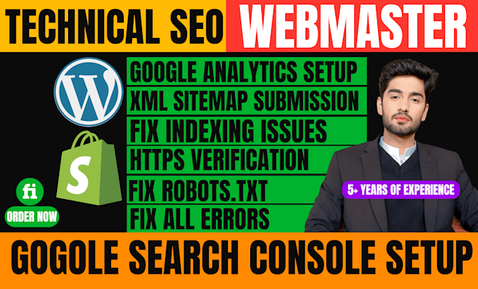 Do technical seo setup google search console and fix errors by Shoaib_sabtain | Fiverr