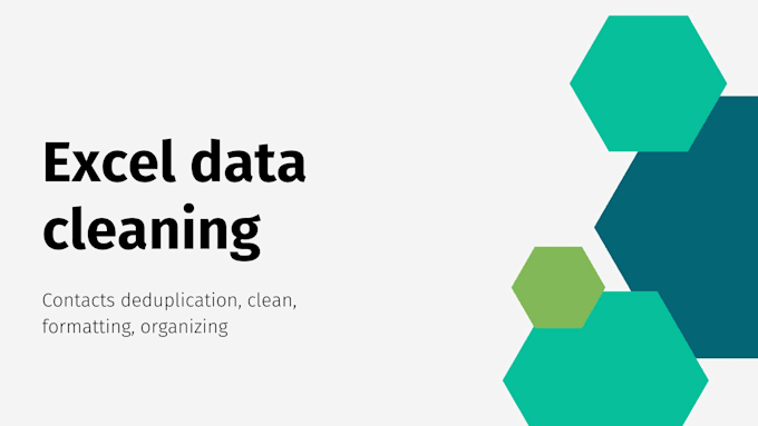 Clean your excel files, contact database by Necuux | Fiverr