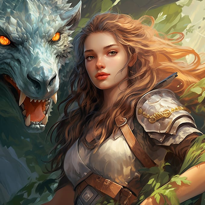 Do fantasy portrait, dnd character and book cover illustration by ...