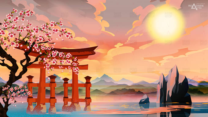 Draw background scene environment, fantasy concept art or book ...