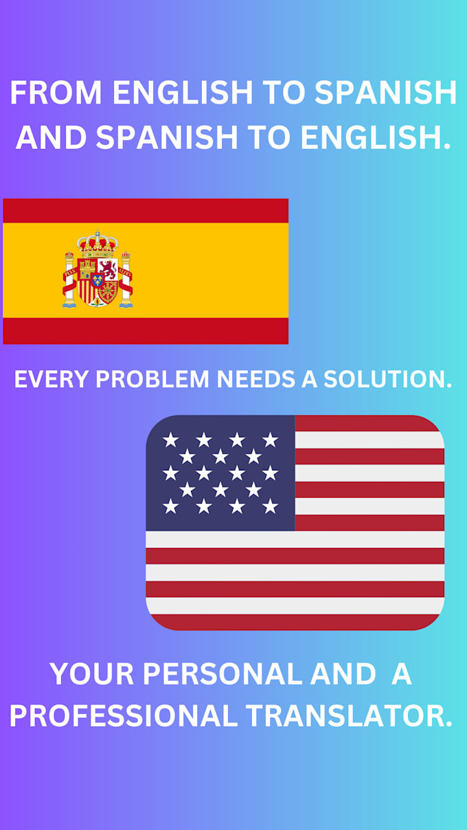 Translate english to spanish and spanish to english by Hanimalik23 | Fiverr