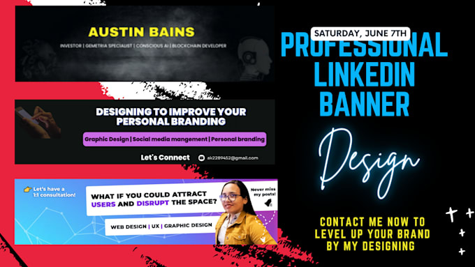 Create stunning banners for your linkedin by Ammarkhan69 | Fiverr