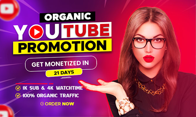 Do organic youtube channel promotion and monetization by Ridoyislam333 ...