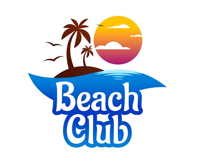Design abstract delightful beach club logo by Rubye_hickle | Fiverr