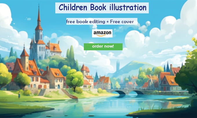 Draw children story book illustrations, children book cover by Cate ...