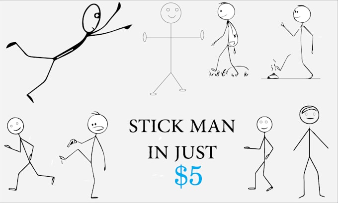 Draw stylish stickman figure for you by Fd_graphics | Fiverr