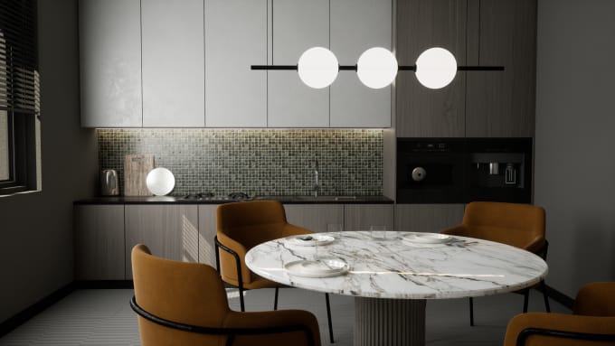 Design your kitchen, wardrobe, floor layout and 3d rendering by ...