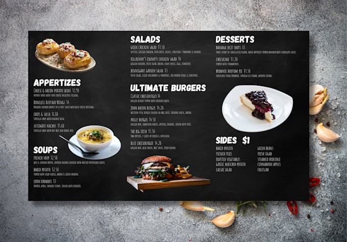 Design awesome restaurant menu by Andrea_miceli | Fiverr