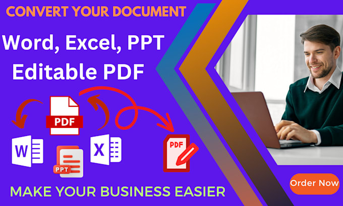 Convert pdf to excel, word, google sheet and pdf fillable form by Shakhawatseo74 | Fiverr