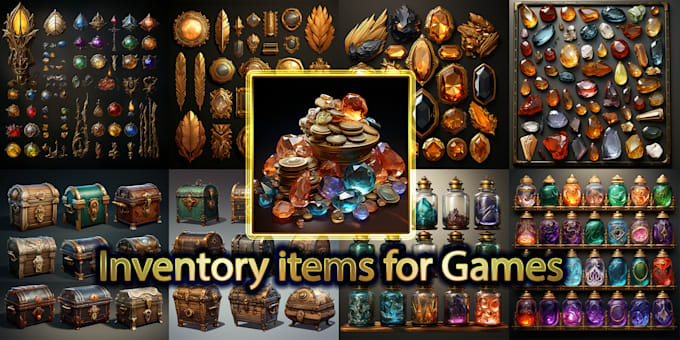 Game inventory items concept or final by Arkydesign | Fiverr