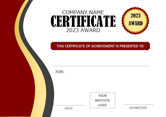 Design your merit certificate and invitation card by Muddasir53 | Fiverr