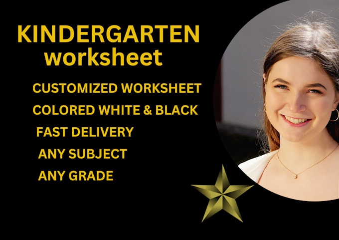 Design professional kindergarten worksheets of any grade by ...