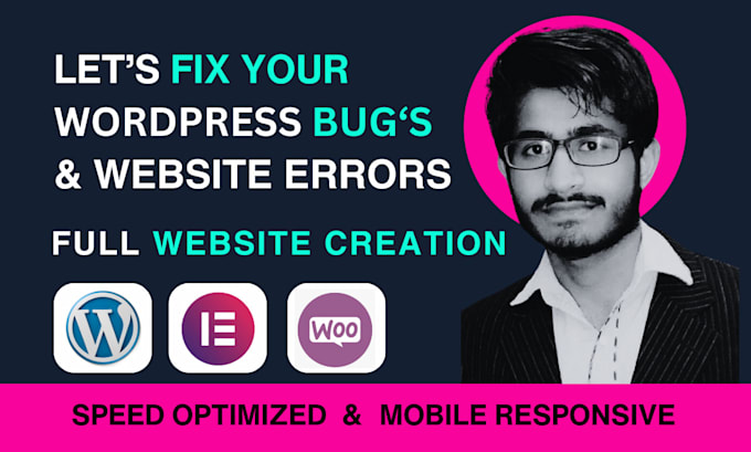 Fix wordpress issues and elementor website errors by Farhanmirzawp | Fiverr