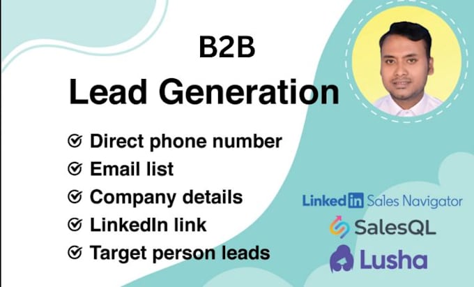 Do b2b lead generation direct phone, linkedin leads by Rafiquealam704 ...