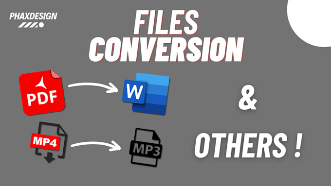 Convert your audio, text and video files by Phaxdesign | Fiverr Convert your audio, text and video files by Phaxdesign | Fiverr