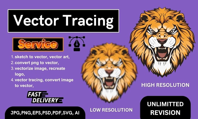 Do vector tracing, convert image or logo to vector, png to vector file ...