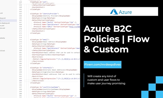 Create Azure B2c Custom Policies For Ief By Mrdeepdives Fiverr