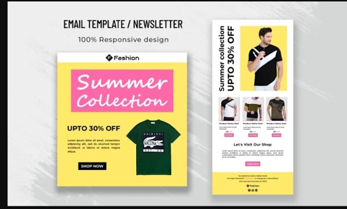 Design editable, responsive mailchimp and html newsletter template by ...