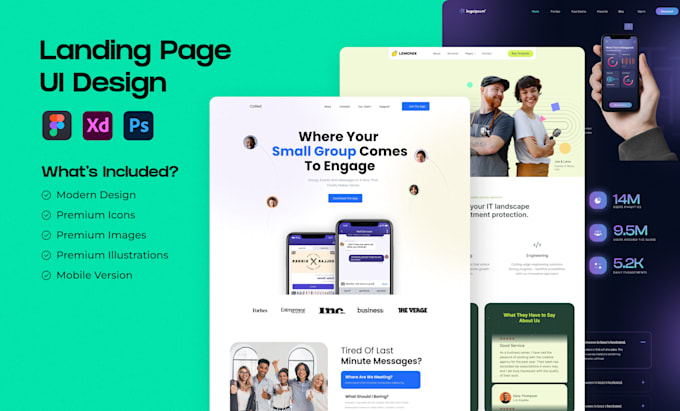 Do figma landing page design or website design using figma by Zaidul ...