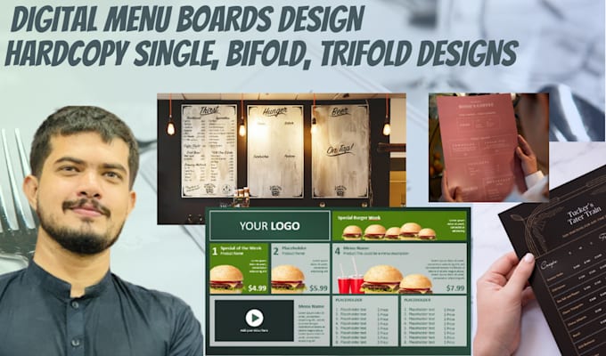 Design digital menu board, food menu for your restaurant by Usamaf4 ...