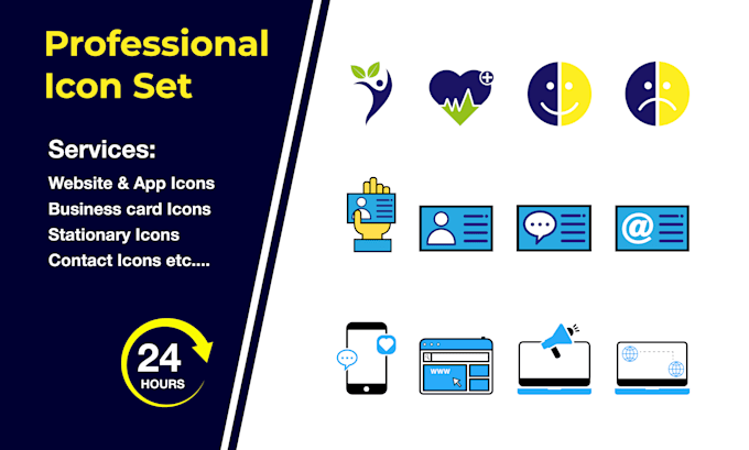 Design a professional, unique and custom icon set by Shahbehram434 | Fiverr
