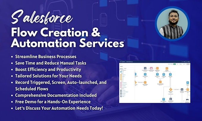 Salesforce flow creation and automation services by Sadiq_sk | Fiverr