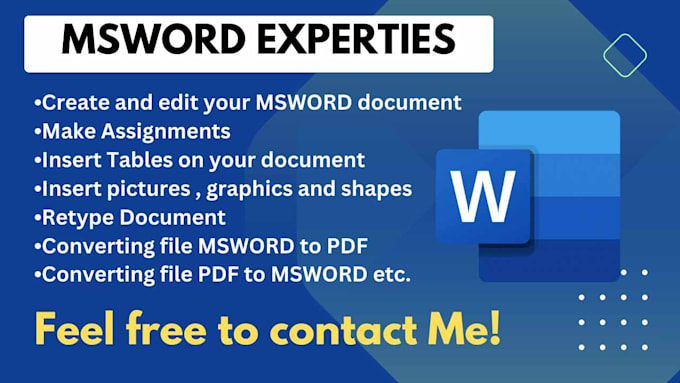 Microsoft word formatting ,editing and creating by Aframughal | Fiverr