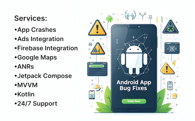 Fix bugs or reskin your android app kotlin, java jetpack compose by ... Fix bugs or reskin your android app kotlin, java jetpack compose by ...