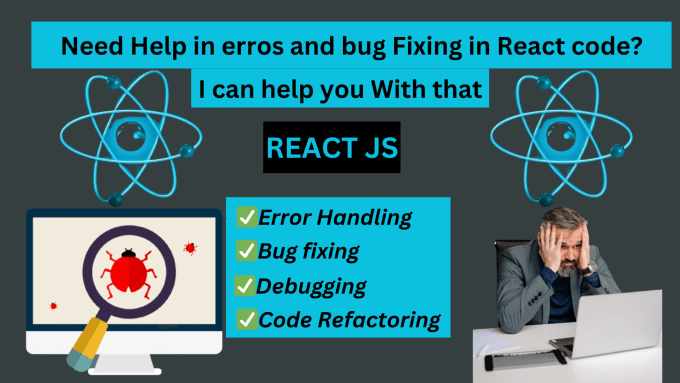 Help you in fixing bug and error in your react js code by Sabahat516 ...