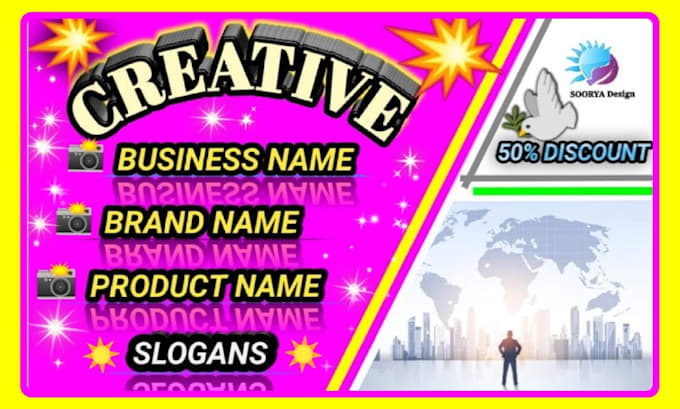 Create creative business,companys, brand, product,services names and ...