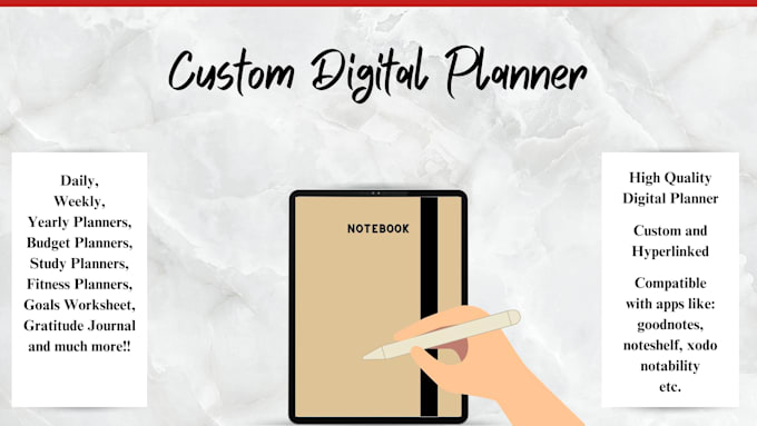 Design digital printable planner, calendar, tracker by Mujeeb5522 | Fiverr