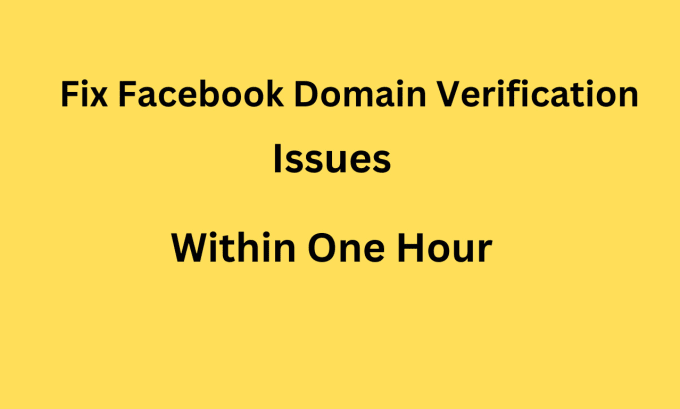 Fix domain verification issues on meta business suite by Dme360 | Fiverr Fix domain verification issues on meta business suite by Dme360 | Fiverr