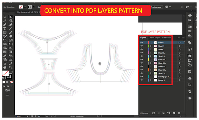 Convert sewing pattern layers, sewing pattern convert pdf layers,dxf to ...