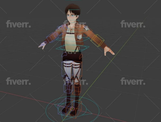Rig your humanoid character using rigify by Wharri | Fiverr