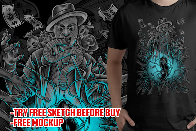 Draw custom illustration tshirt, poster and merchandise by Disainkun ...
