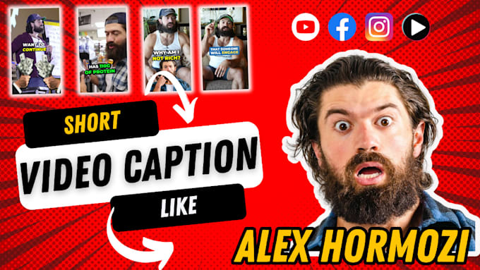 Edit viral short video and reels with alex hormozi captions by Wilfredoabrao | Fiverr