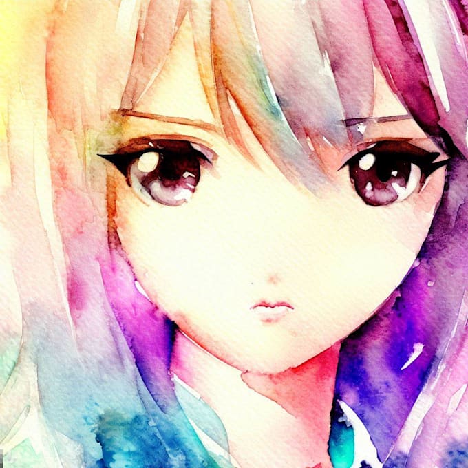 Create a anime watercolor painting by Sunsebeach | Fiverr