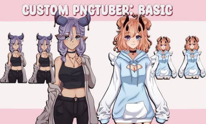 Draw and design live2d vtuber model, png tuber model for you by ...