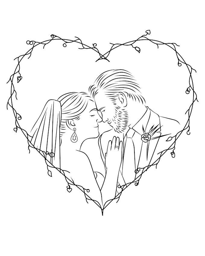 Turn your photo into line art by Azizriiper | Fiverr