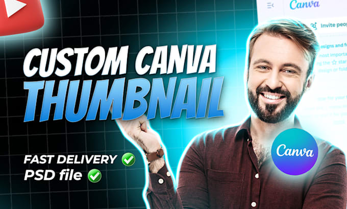 Create youtube thumbnail templates on canva by Rahmandzaki78 | Fiverr