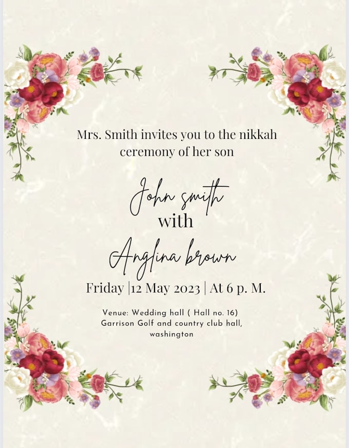 Create memorable animated wedding invitation video by Xerlishfarooq ... Create memorable animated wedding invitation video by Xerlishfarooq ...