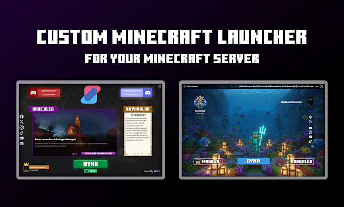 Make a custom launcher for your minecraft server by Metebhey | Fiverr
