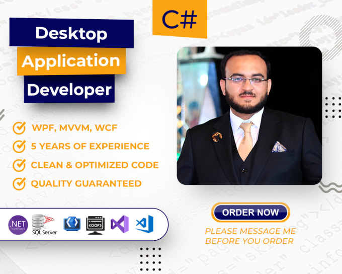 Develop Your Wpf Desktop App Using Dot Net C Sharp By Sarmadmirza92