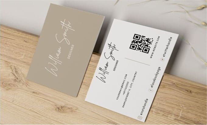 Create professional business card with qr code by Kawtarlaouichi | Fiverr