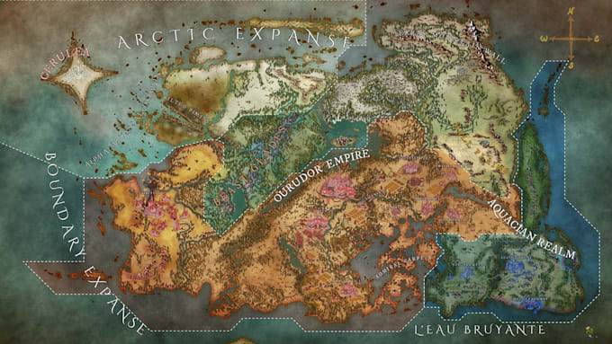 Craft your fantasy world custom map design by Aldencodices | Fiverr