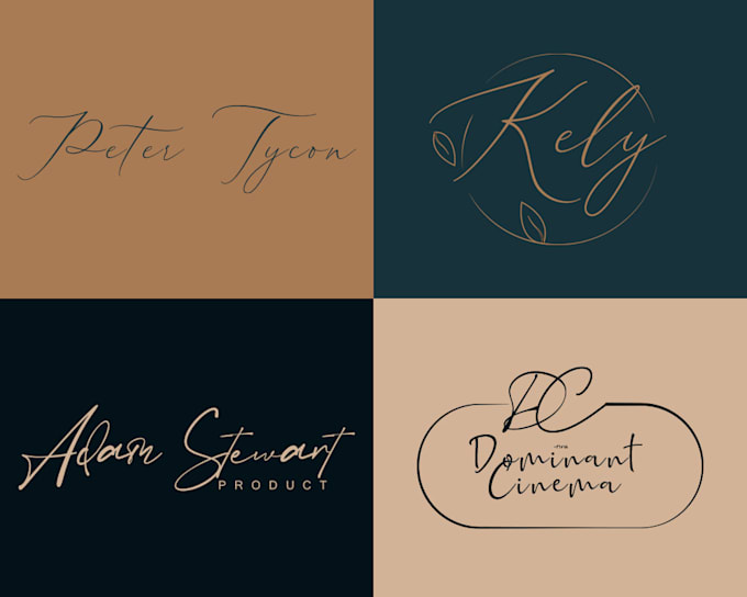 Design handwritten, signature, scripted, cursive logo by ...
