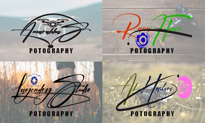Design photography logo signature watermark for you by Nadeemiqbal7 | Fiverr
