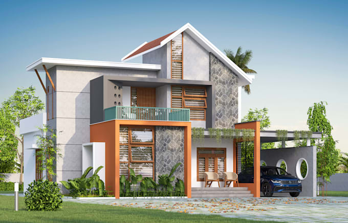 Interior and exterior realistic rendering, cad plans by Jiyad_c | Fiverr